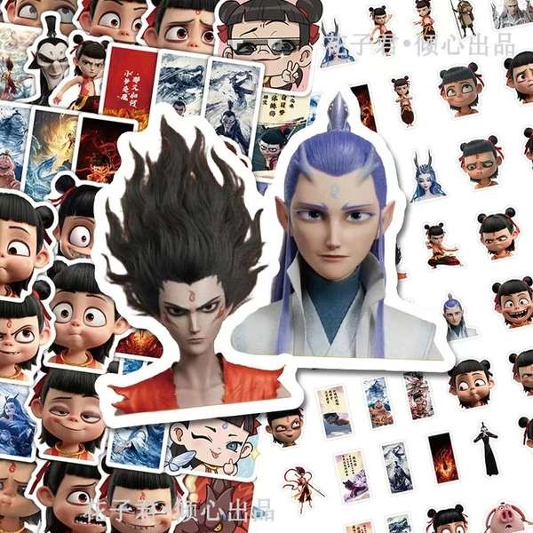 140 Sheets Nezha Ao Bing Stickers Nezha 2 Demon Boy Troubled Sea ...