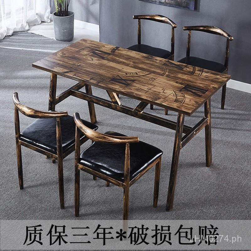 Food Court Canteen Theme Tables and Chairs Restaurant Snacks Retro Ty ...