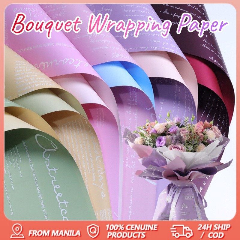 58*58cm Bouquet Wrapping Paper Bouquet Matte Frosted Flower Wrapper ...