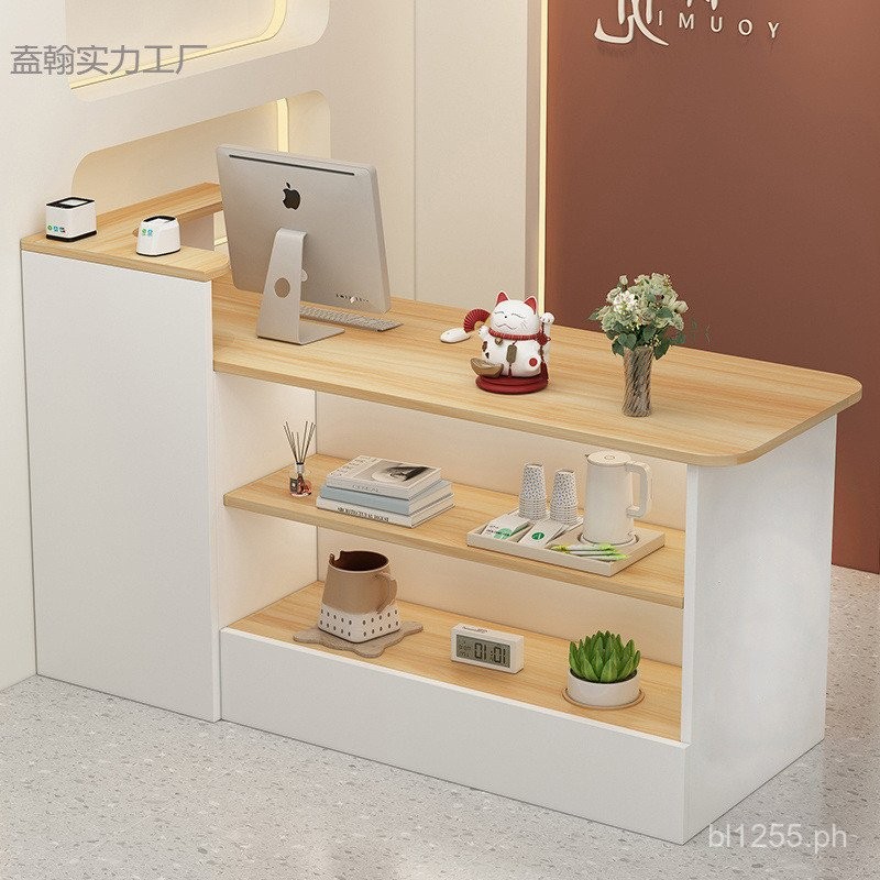 Small Reception Simple Arc Bar Counter Modern Clothing Store Counter ...