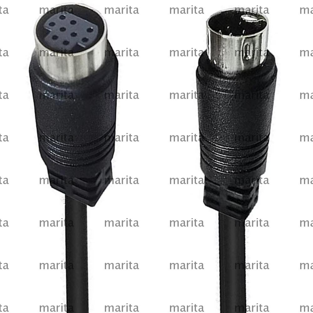 MARITA Mini DIN 9-Pin Cable, Male to Female 90 Degree Bend S-Video ...