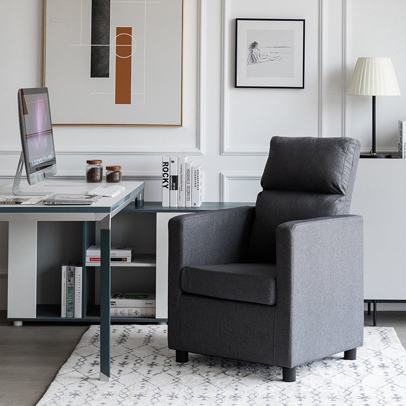 Office Lazy Simple Leisure Long Sitting Chair Study Room Sofa Gaming ...