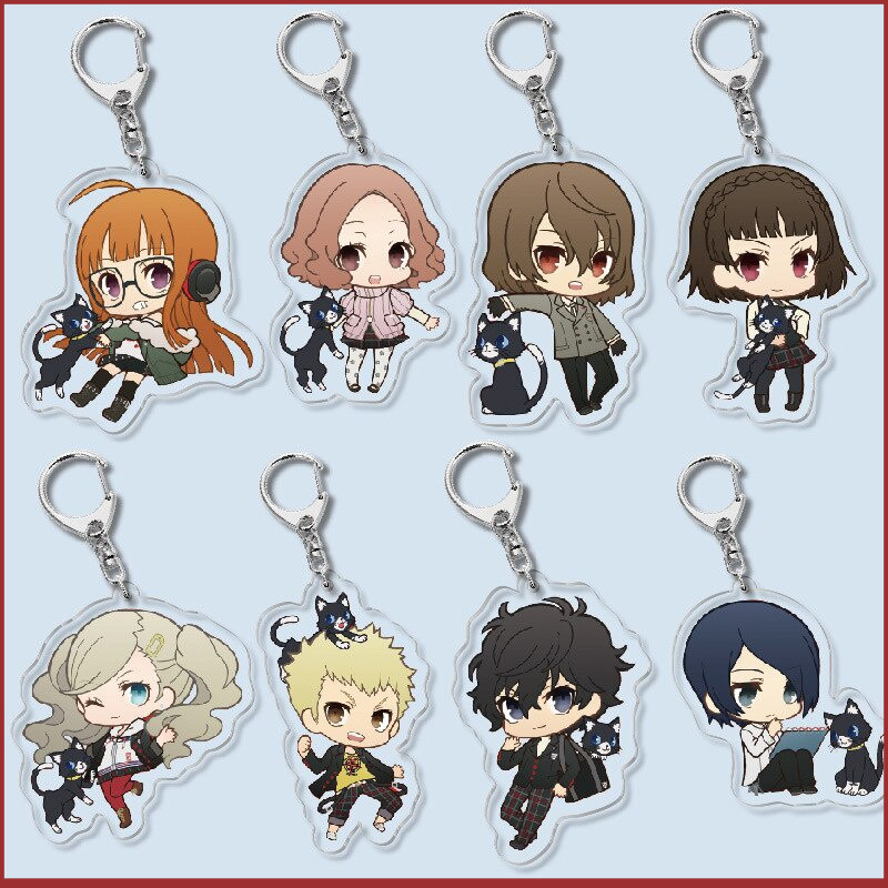 Anime Persona 5 Cosplay Acrylic Keychain Toy Persona Figures Keyring ...