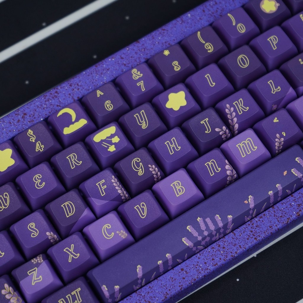 Lavender Purple Keycap XDA Profile PBT Five-side Dye Sublimation ...