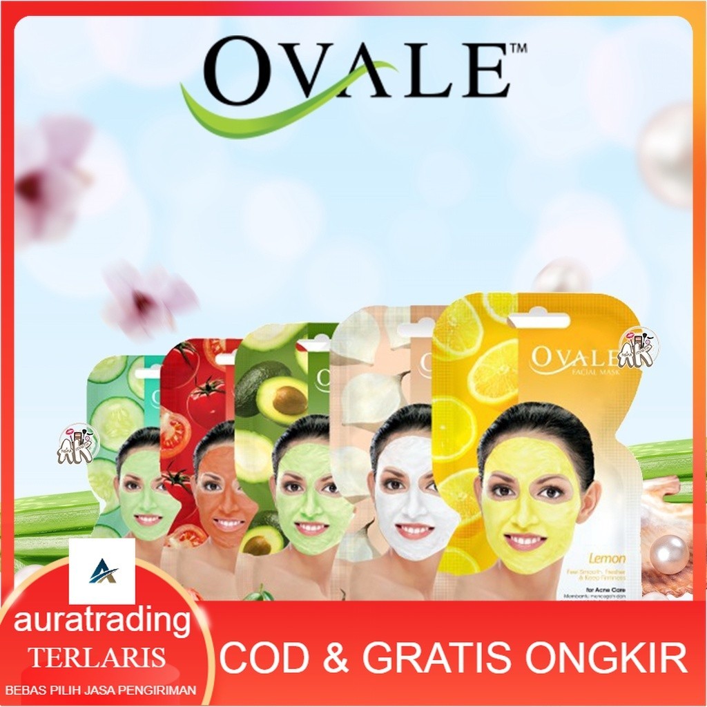 Ovale FACIAL MASK 15G FACIAL MASK Sachet Lemon Avocado Avocado Cucumber ...