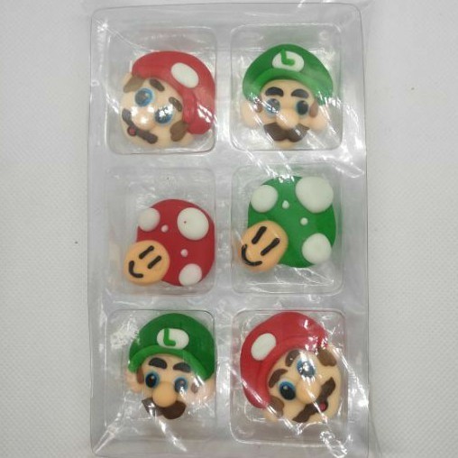 Super Mario 2D Characters edible flower cake topper Gumpaste Flower ...
