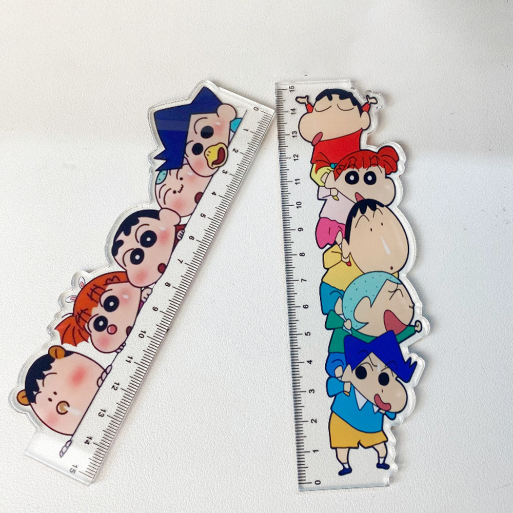Cartoon Crayon Shin-chan Ruler Girls Student Measuring Painting ...