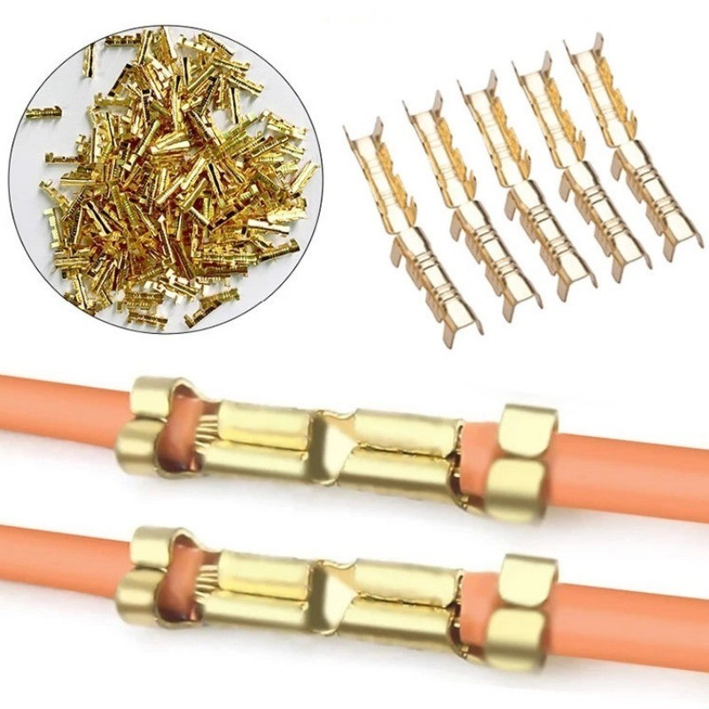 50/100Pcs 0.3-1.5mm² U-shaped Wire Harness Teeth Fascia Terminal ...