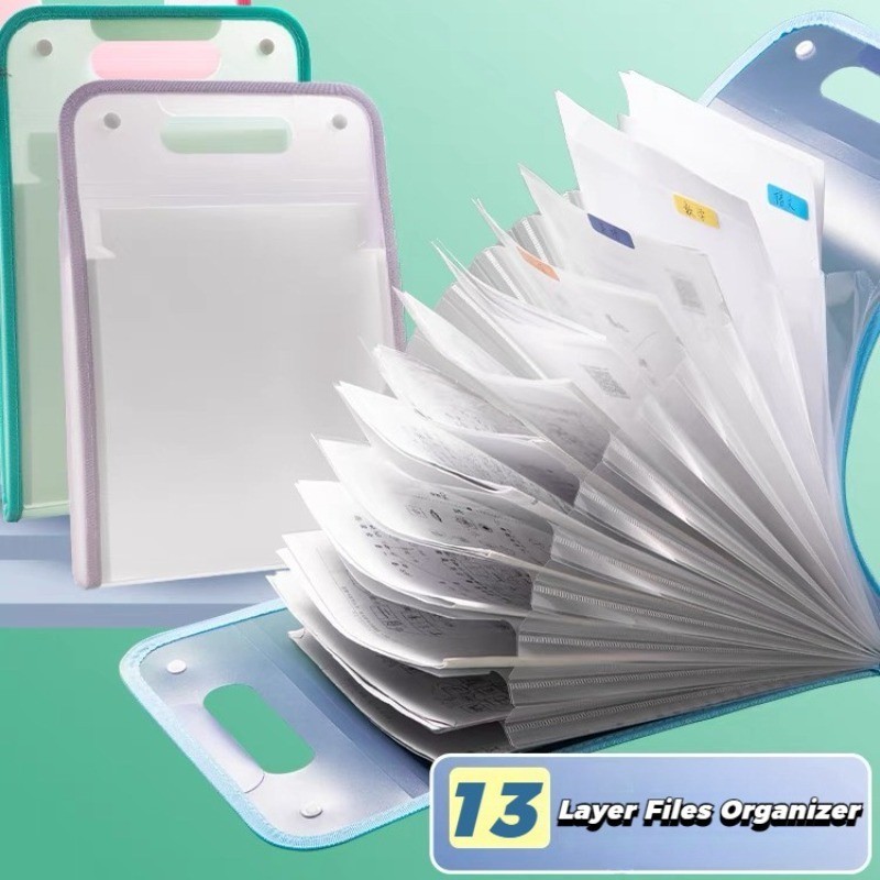 Long/A4 Folder File Organizer Expanding File Folder Folder Waterproof ...