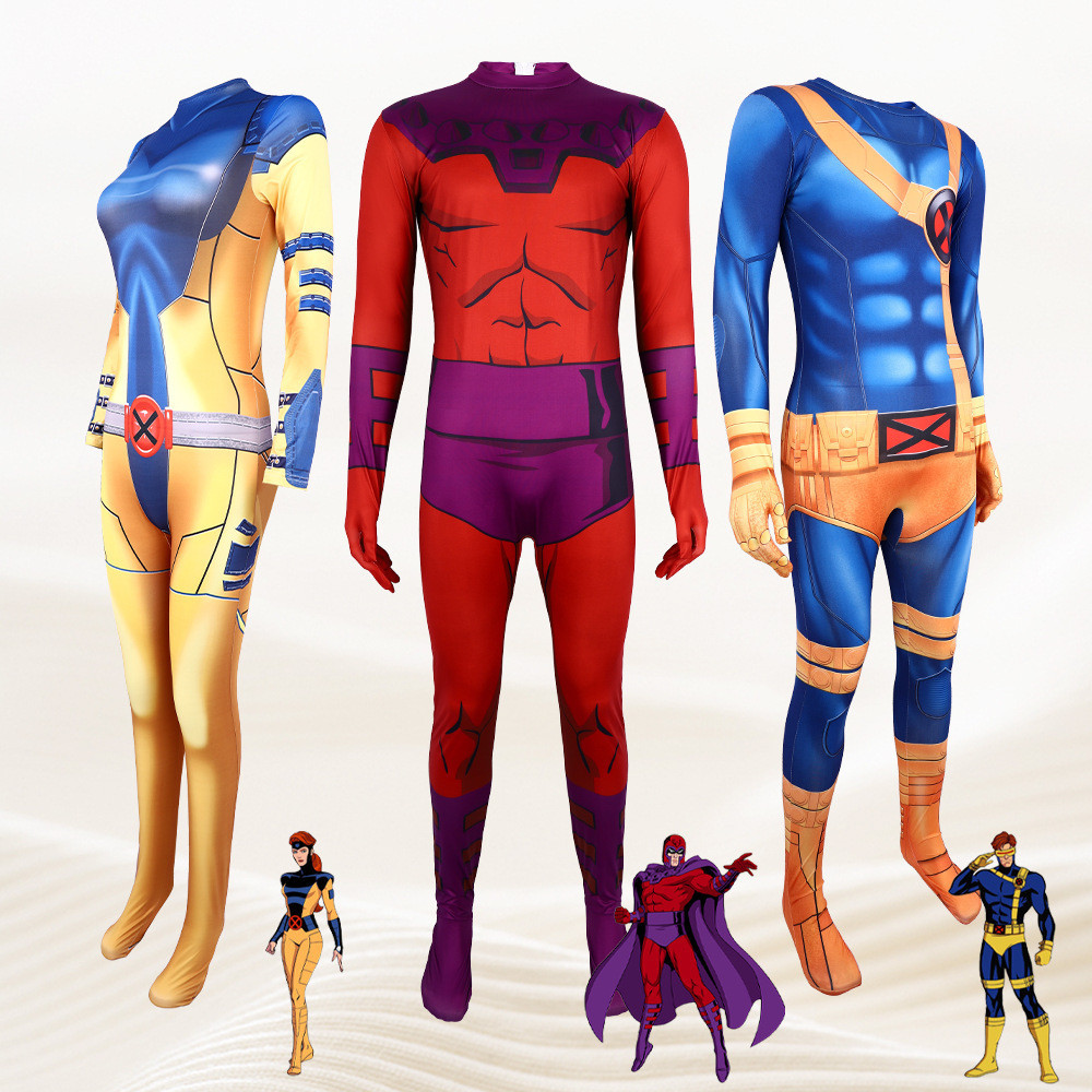 1997x-men Cyclops jumpsuit Cos Magneto Phoenix Costumes Halloween X-Men ...