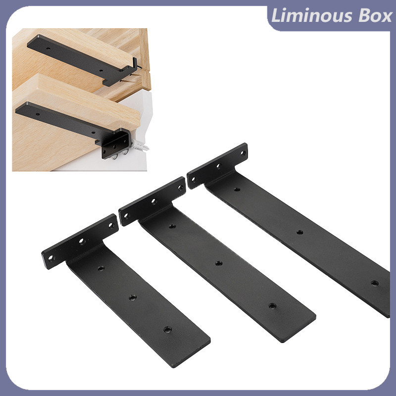 2pcs Heavy Duty T Shape Bracket Concealed Shelf Bracket Wall Mounting ...