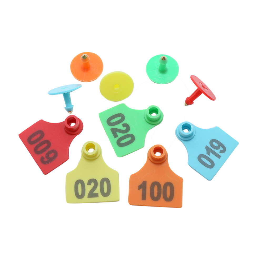 100Pcs Plastic Pig Ear Tag 001-100 Number Identification Ear Tags for ...