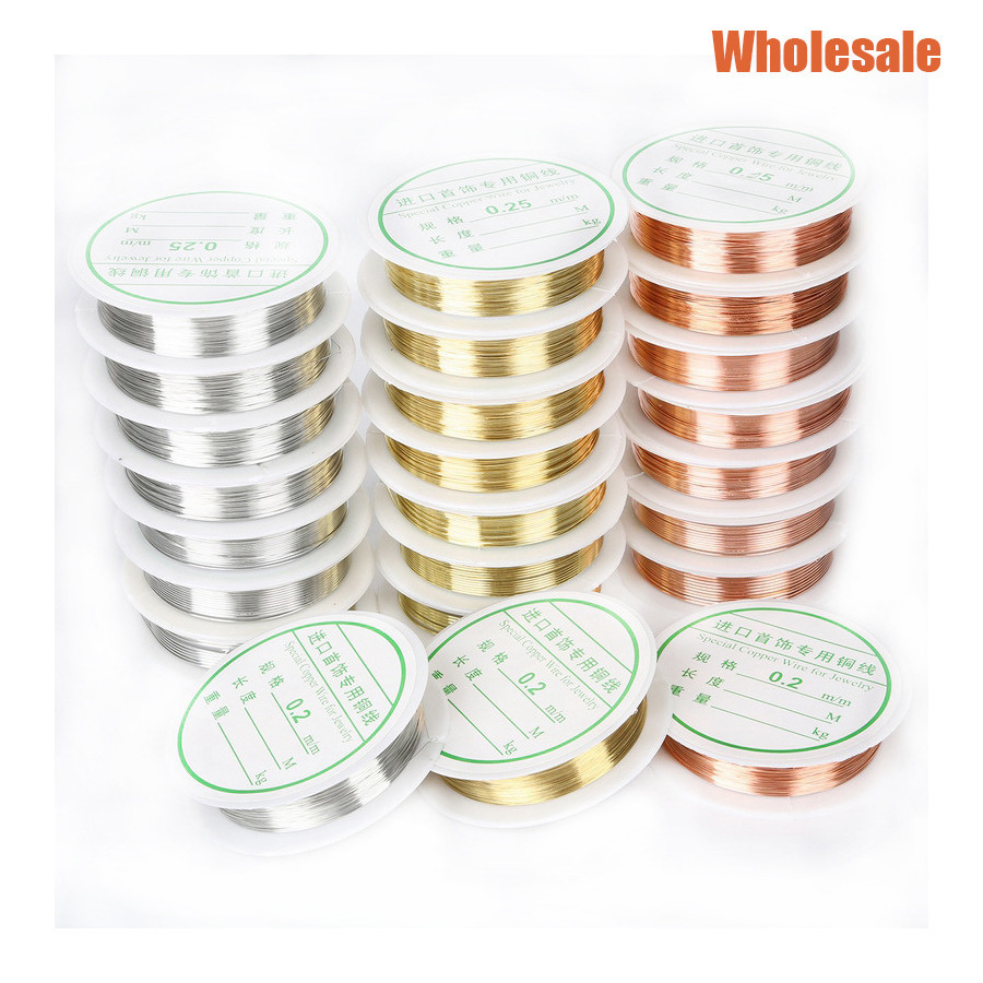 1 roll 1.5-23m Jewelry copper wire findings beaded DIY handmade ...