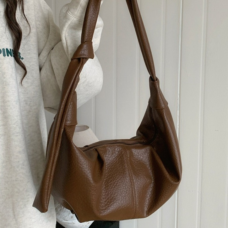 Braph Dumpling Bag Leather Shoulder Bag for Women Large Capacity Crossbody Bag Tote Bag with ...