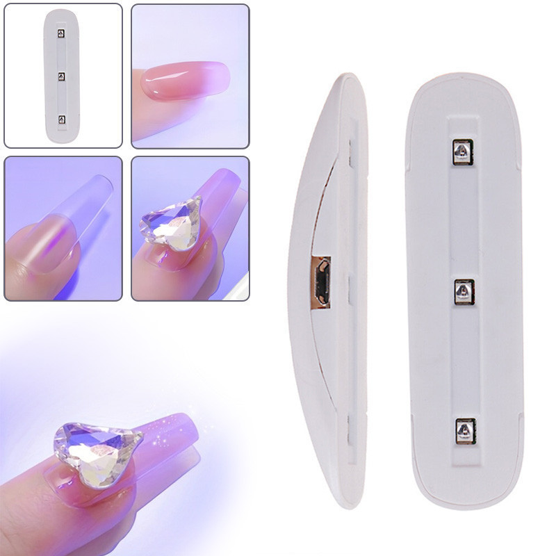 3W White Portable Mini USB Nail Art Dryer UV Gel Polish LED Lamp DIY ...