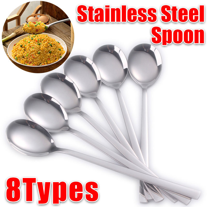 Kitchen Household Long Handle Soup Scoop / Korean Stainless Steel Meal ...