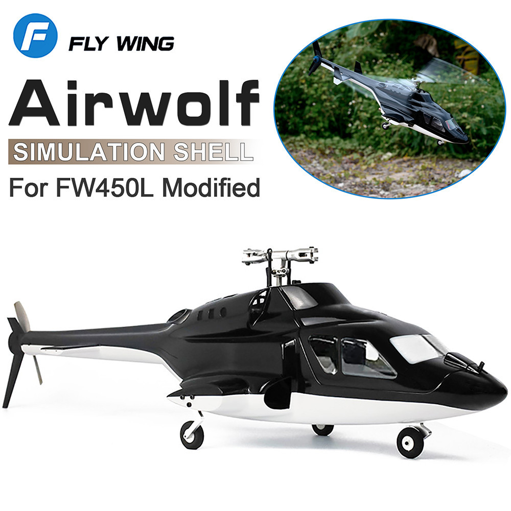 Fly Wing FW450L Airwolf Helicopter Fuselage Shell V3 V2.5 6CH H1 ...