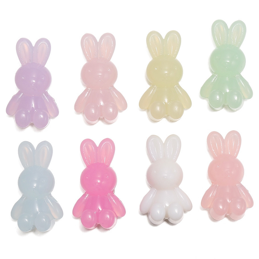 St. kunkka 5Pcs Acrylic Rabbit Beads Cute Jelly Color Rabbit Beads for ...