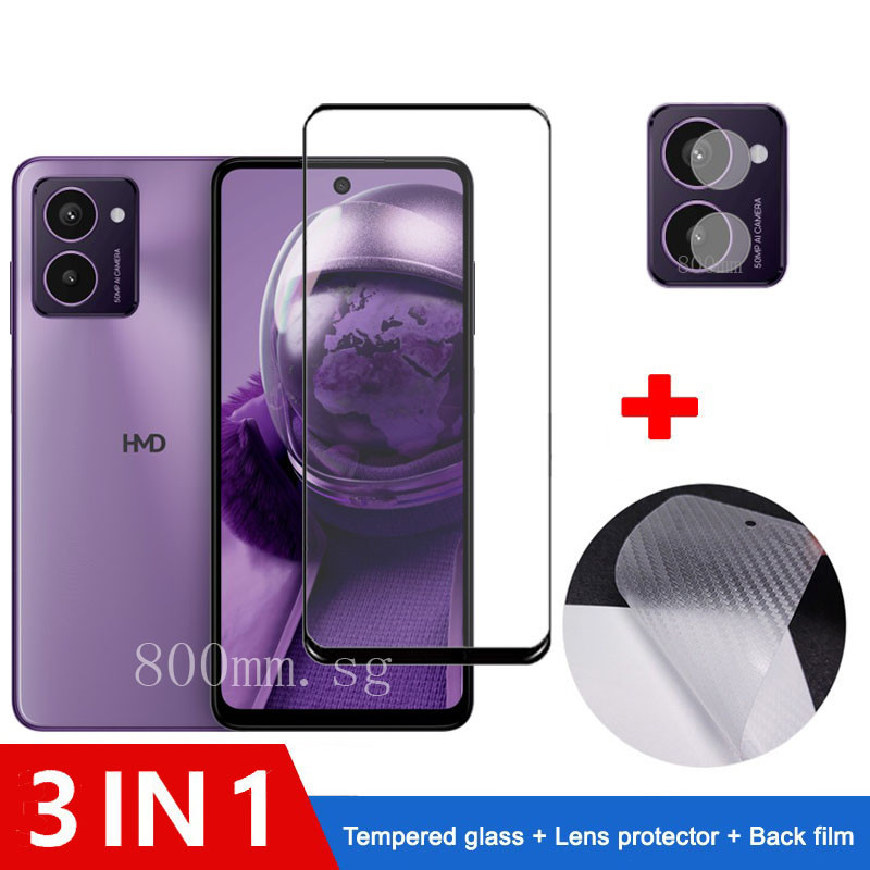 3 in 1 Tempered Glass Screen Protector For HMD Pulse Pro Pulse+ Aura ...