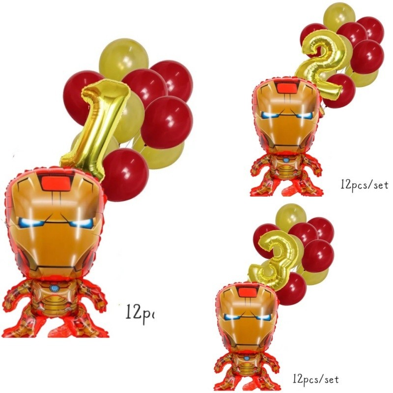 Iron Man Balloons Garland Birthday Party Decorations The Avengers Theme ...