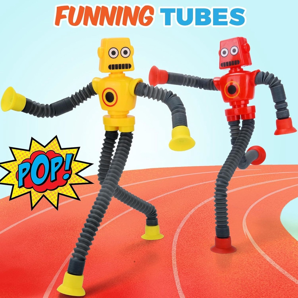 Telescopic toy Robot Up Pop Tubes Pop Pipes Sensory Toys for Kids ...