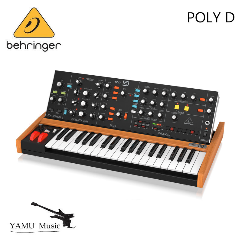 Behringer POLY D Analog 4-Voice Polyphonic Synthesizer with 37 Full-Size Keys, 4 VCOs, Classic ...
