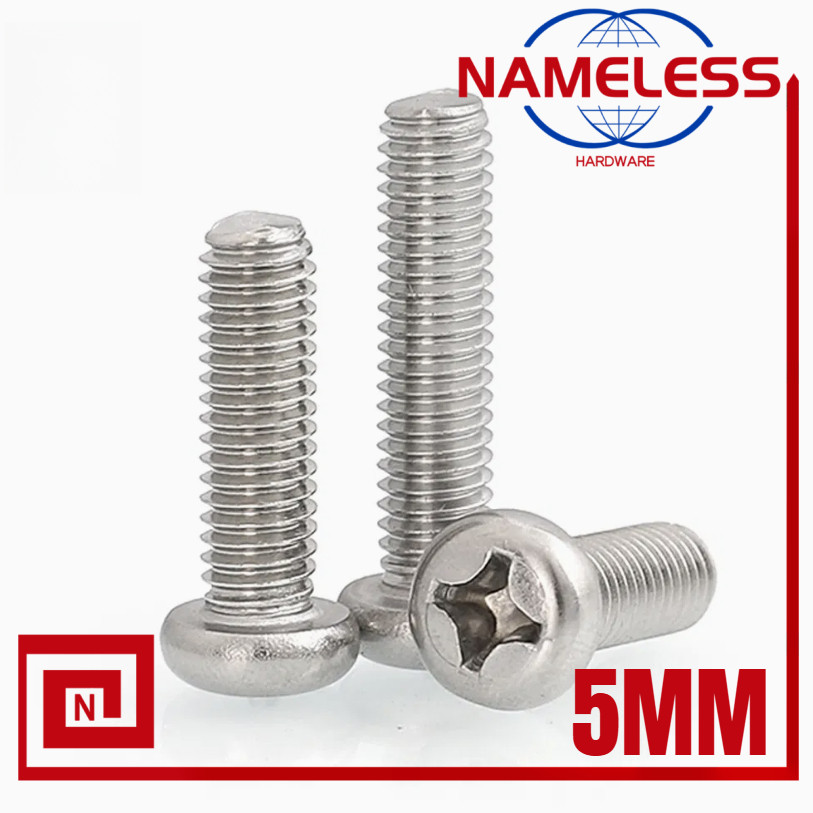 (10PCS) STAINLESS 304 JP BOLT METRIC SIZE MM SIZE M5 MACHINE BOLT ...