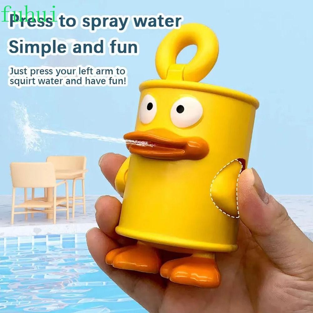 FUHUI Spraying Duck Water Toy, Canned Duck Doll Simulated Pull Ring ...