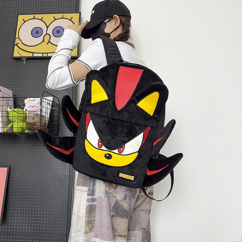 Hedgehog Plush Bag, Game Anime Sonic Shadow Backpack, Women's Bag ...