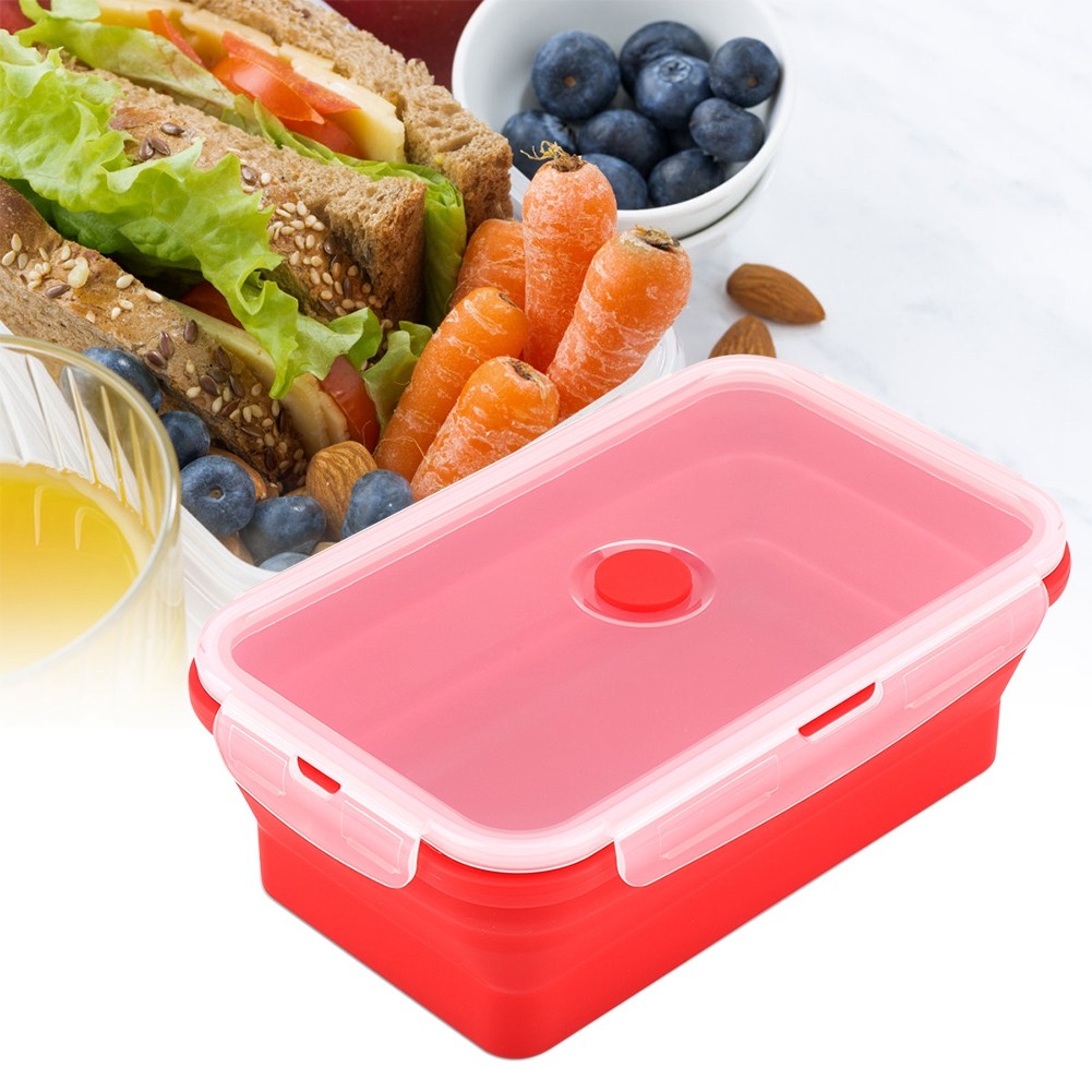 Bestchoices Haofy 1200ml Foldable Silicone Box Collapsible Lunch ...