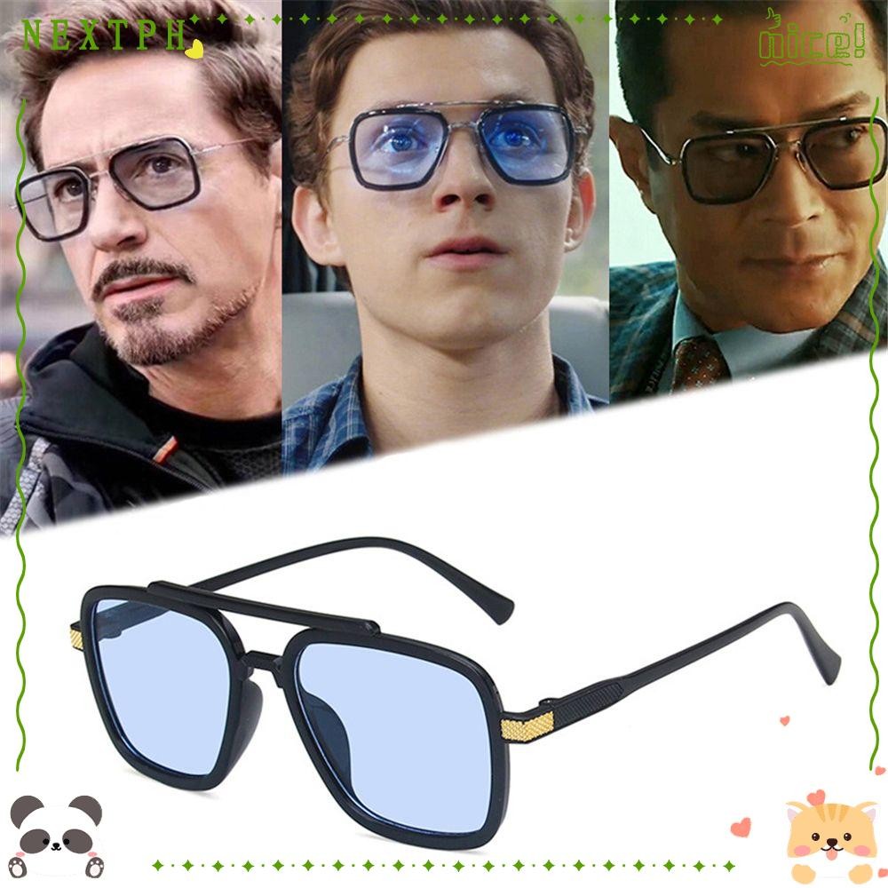 NEXTPH Tony Stark Sunglasses Luxury Eyewear Square Spider-Man Sun ...