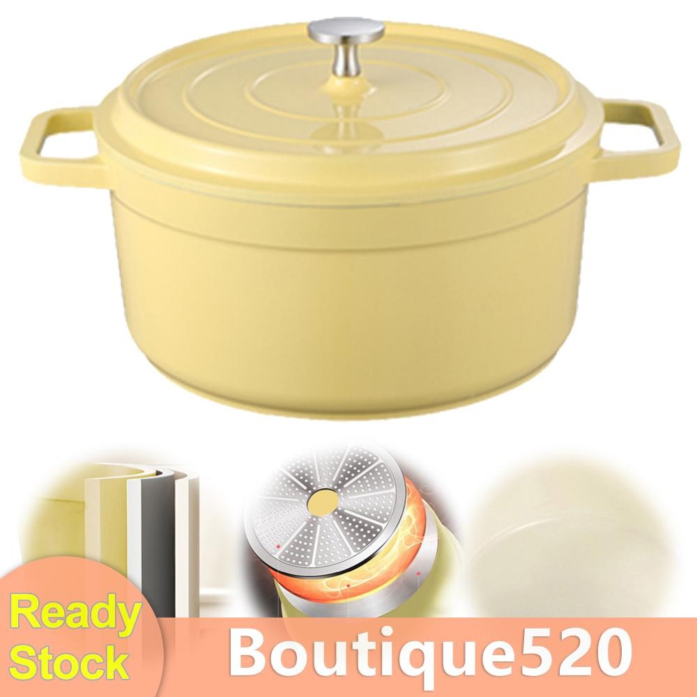 Enameled Cast Aluminum Dutch Oven with Non Stick Lid Heavy Duty Stock ...
