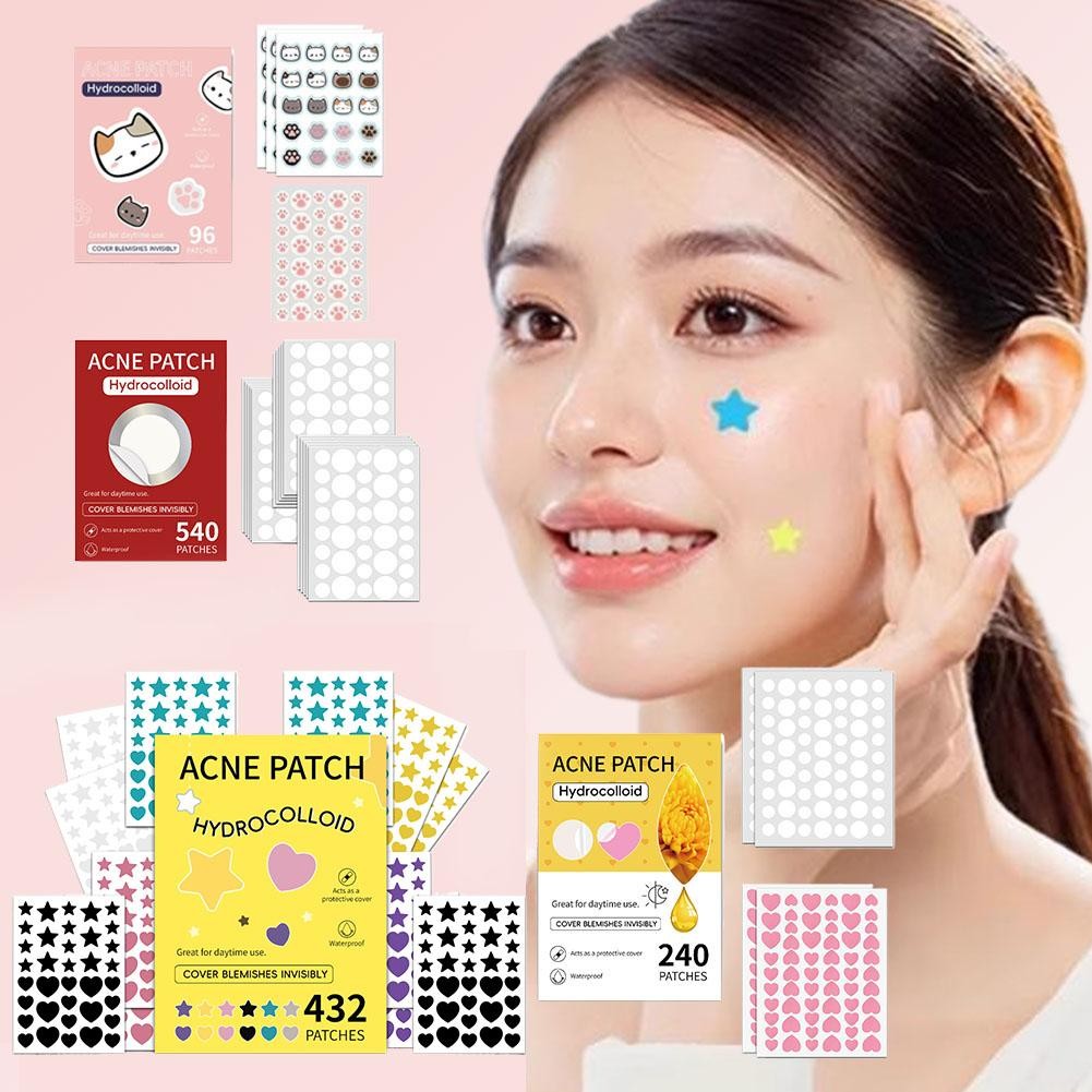 Colorful Invisible Acne Sticker Boxed Acne Patch Multiple Shapes Acne ...