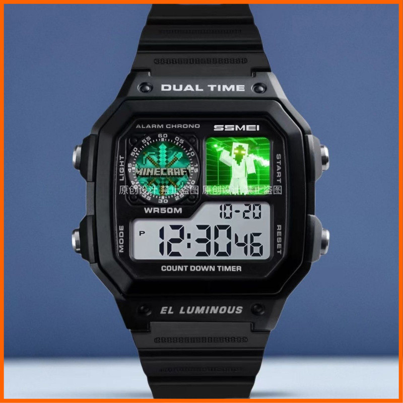 Minecraft Watch Game Anime Two-Dimensional Student Waterproof ...