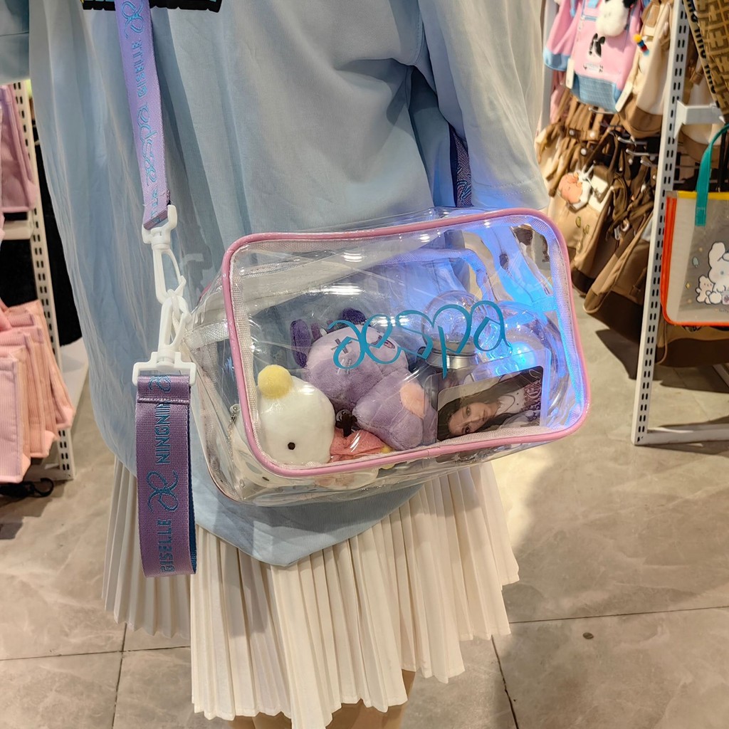 Aespa Transparent Pvc Crossbody Bag Is a Must for Daily Travel Concerts ...
