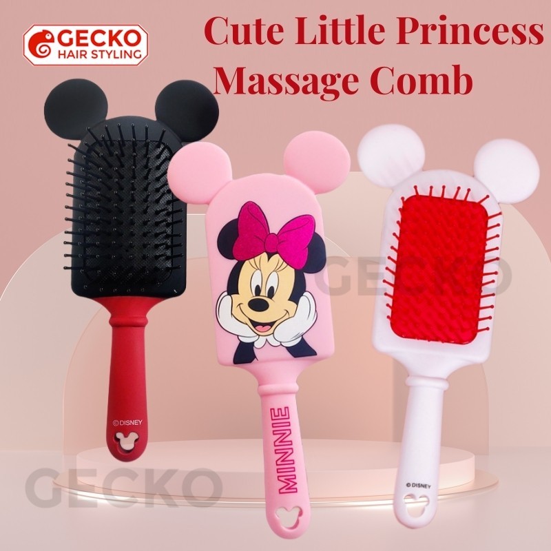 Mickey Mouse Children Air Cushion Hair Comb Set Pink Cute Brush Anti ...
