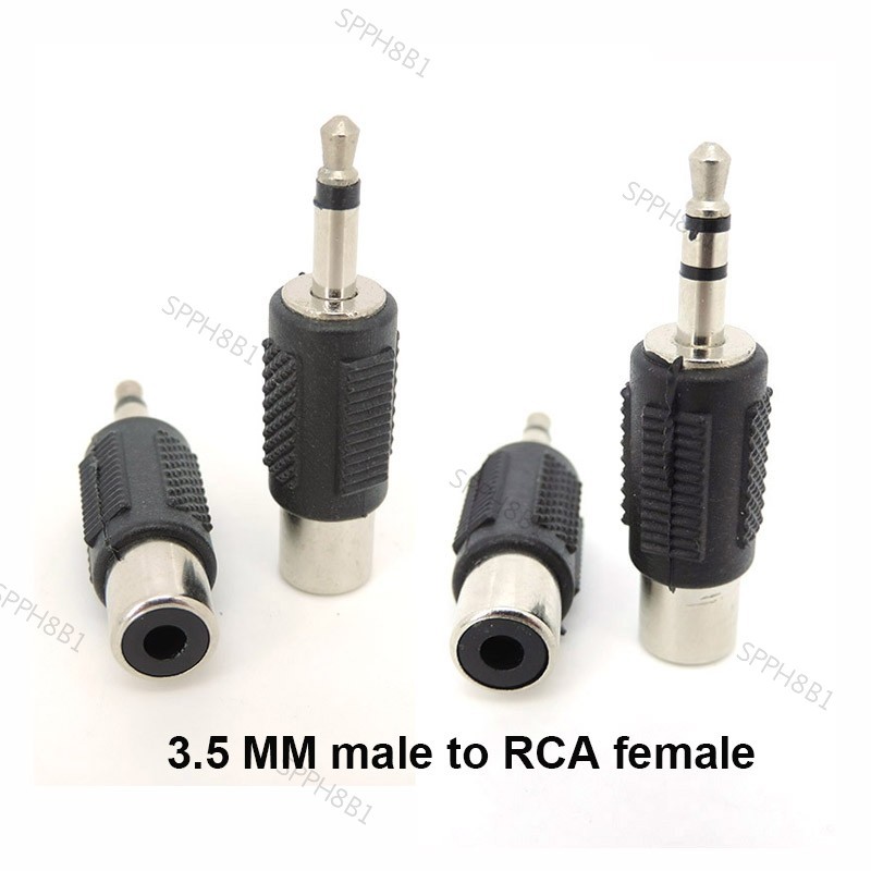 RCA Connector Jack 3.5MM male to RCA female Mono 2pole 3 pole Stereo Adapter Plug PH8B1 | Shopee ...