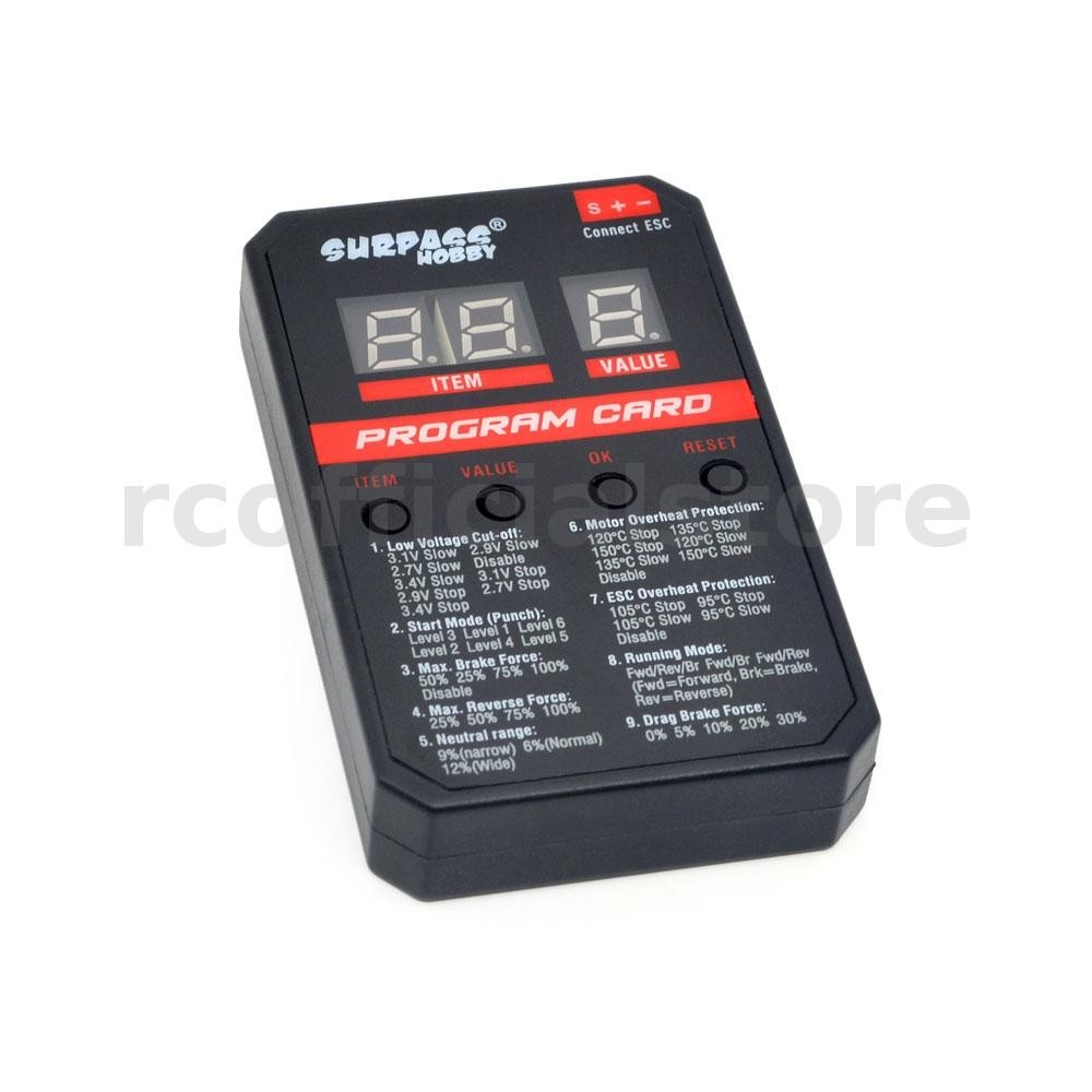 Surpass Hobby Rocket V2 LED Program Card for 45A 60A 80A Brushless ...