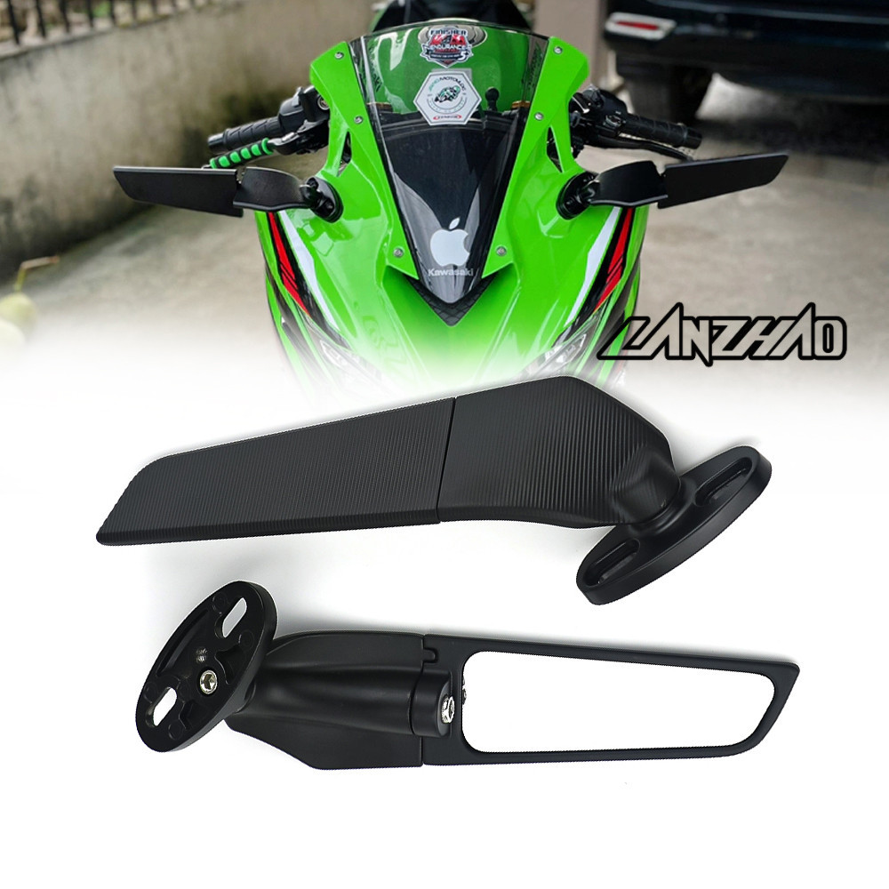 For KAWASAKI zx25r zx4r zx4rr Winglet Side Mirror Cermin Sisi Stealth ...