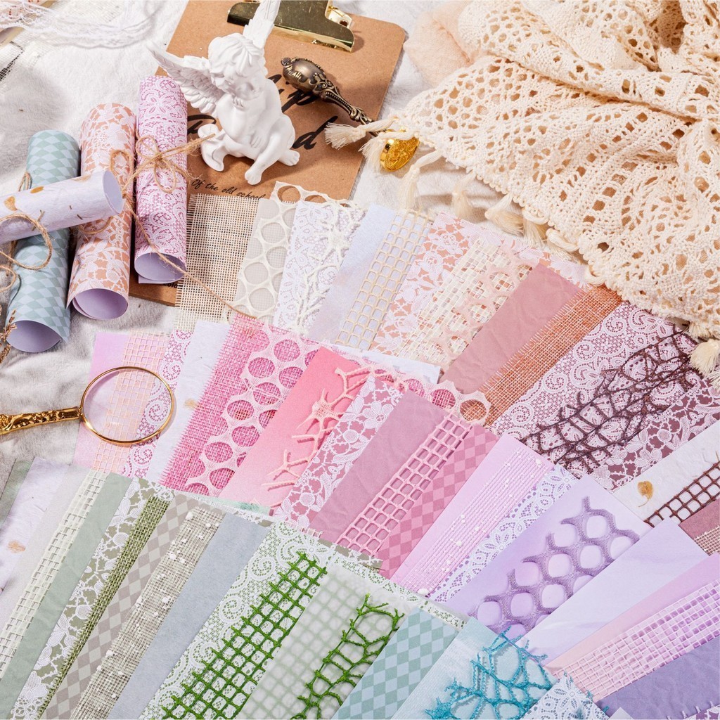 15 Sheets/pack Handmade Scrapbook Paper Craft Textured Paper Morandi ...