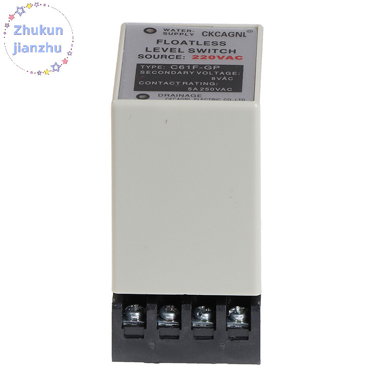 zhukunjianzhu C61F-GP AC220V Level Relay Floatless Level Switch Level Controller with Base PH ...