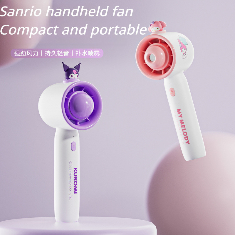 Sanrio Cinnamoroll Kuromi Cinnamoroll Handheld Small Fan Desktop Silent ...