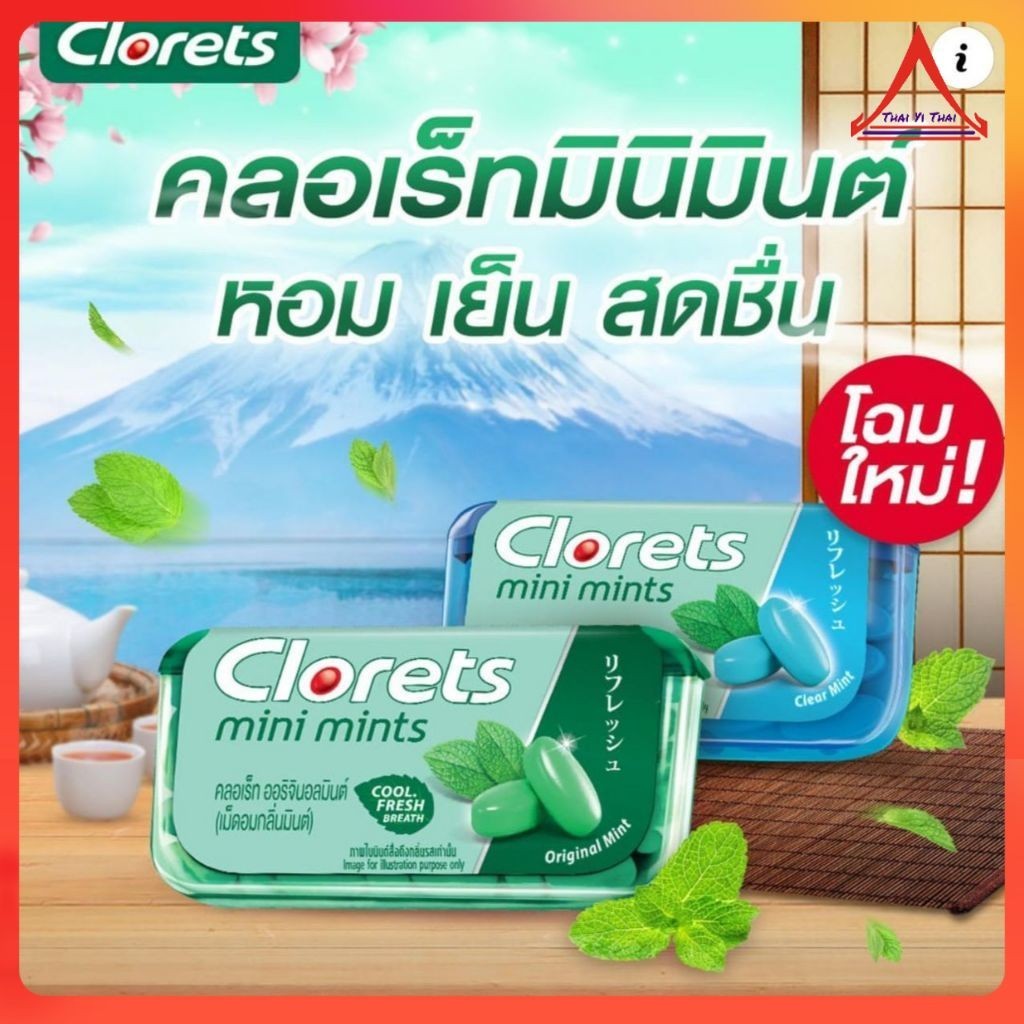 【Thai Product 】 Clorets Mini Mints Cool Fresh Mint Clear Mint | Shopee ...