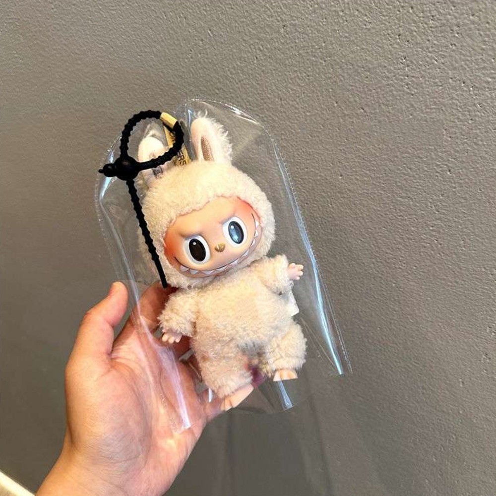 Transparent Matt Plush Dolls Raincoat Rabbit Display Box Keychain ...