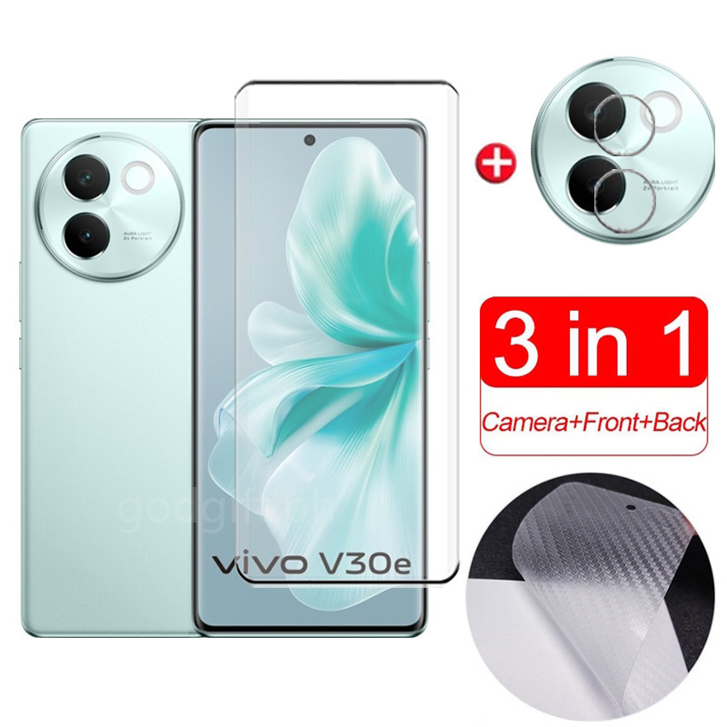 For Vivo V30e 5G Tempered Glass Full Cover Screen Protector For Vivo V40 V30e V30 SE V29 V27 V25 ...