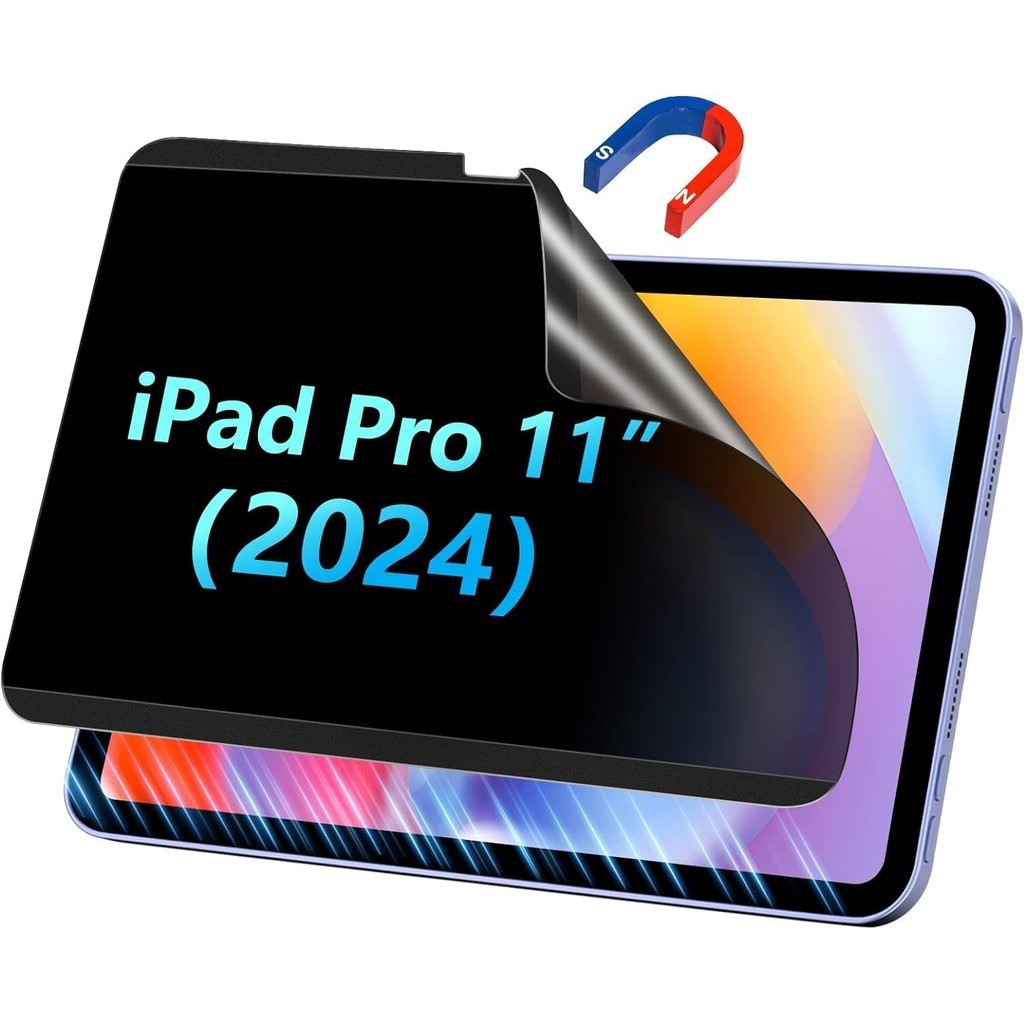 Magnetic Privacy Film for iPad Pro M4 11 inch 2024 Pro11 A2837 Screen ...