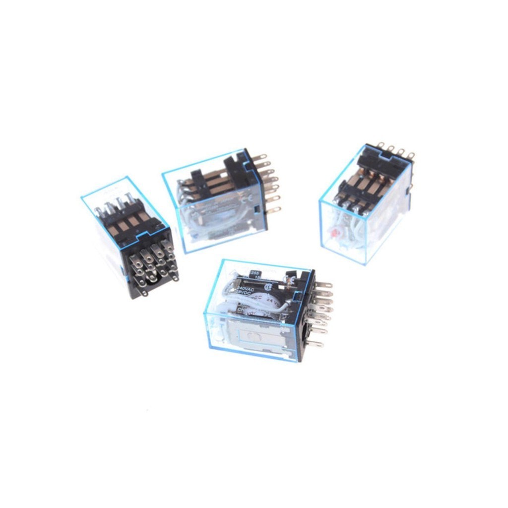 MY4NJ 12v/24v/110v/220v Coil Power Relay Din Rail Mounted 14 Pin 4pdt | Shopee Philippines