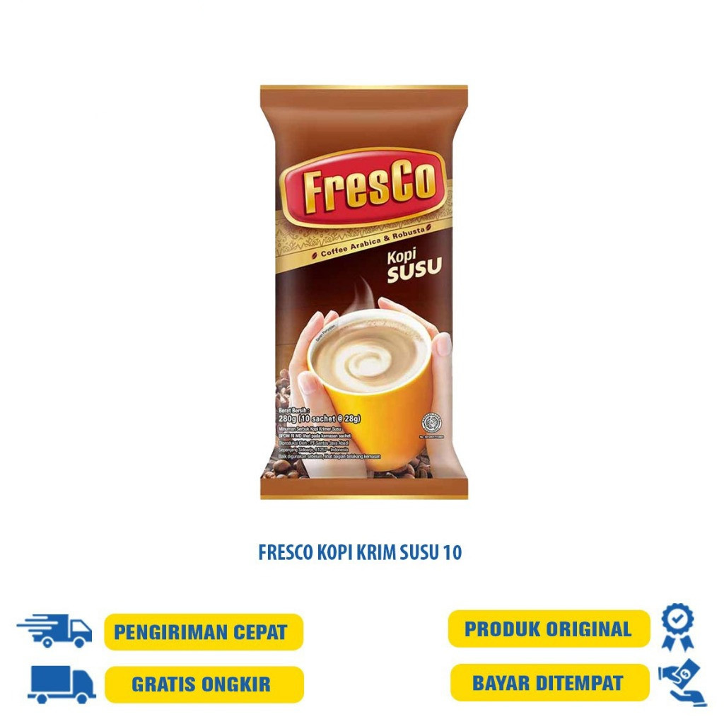 Fresco CAPPUCINO COFFEE 9'S225GR / MILK COFFEE 10'S / MOKA 30GR 10'S ...