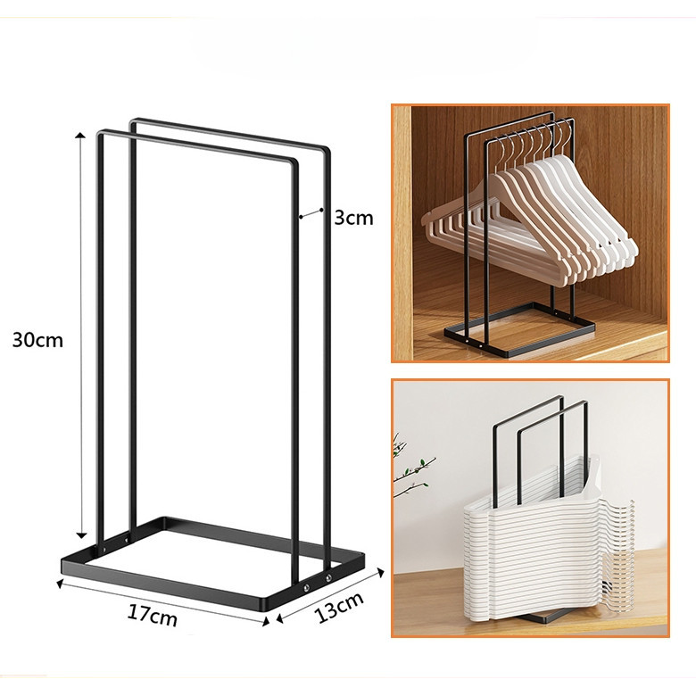 27/30/40cm Hanger Organizer Rack Portable Metal Hanger Stacker Rack for ...
