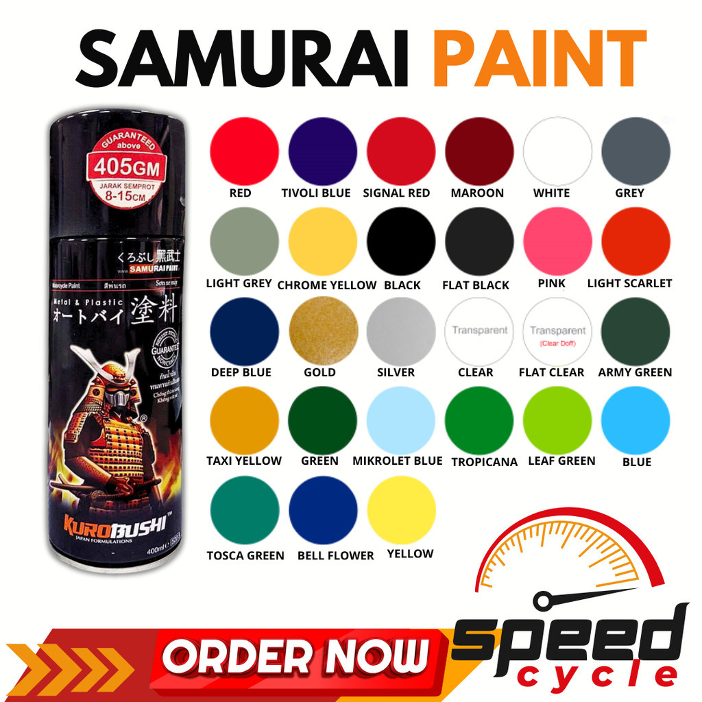 SAMURAI PAINT - STANDARD COLORS & PRIMER / SAMURAI SPRAY PAINT | Shopee ...